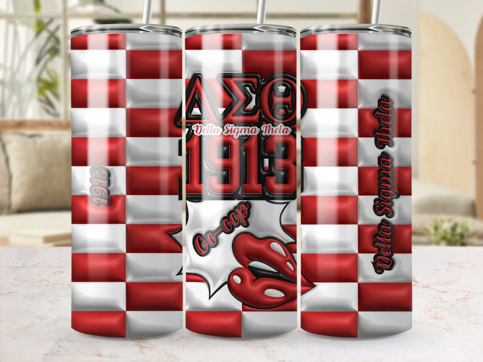 Delta Sigma Theta Tumbler Sublimation Tumbler Wrap PNG Sorority Tumbler ...