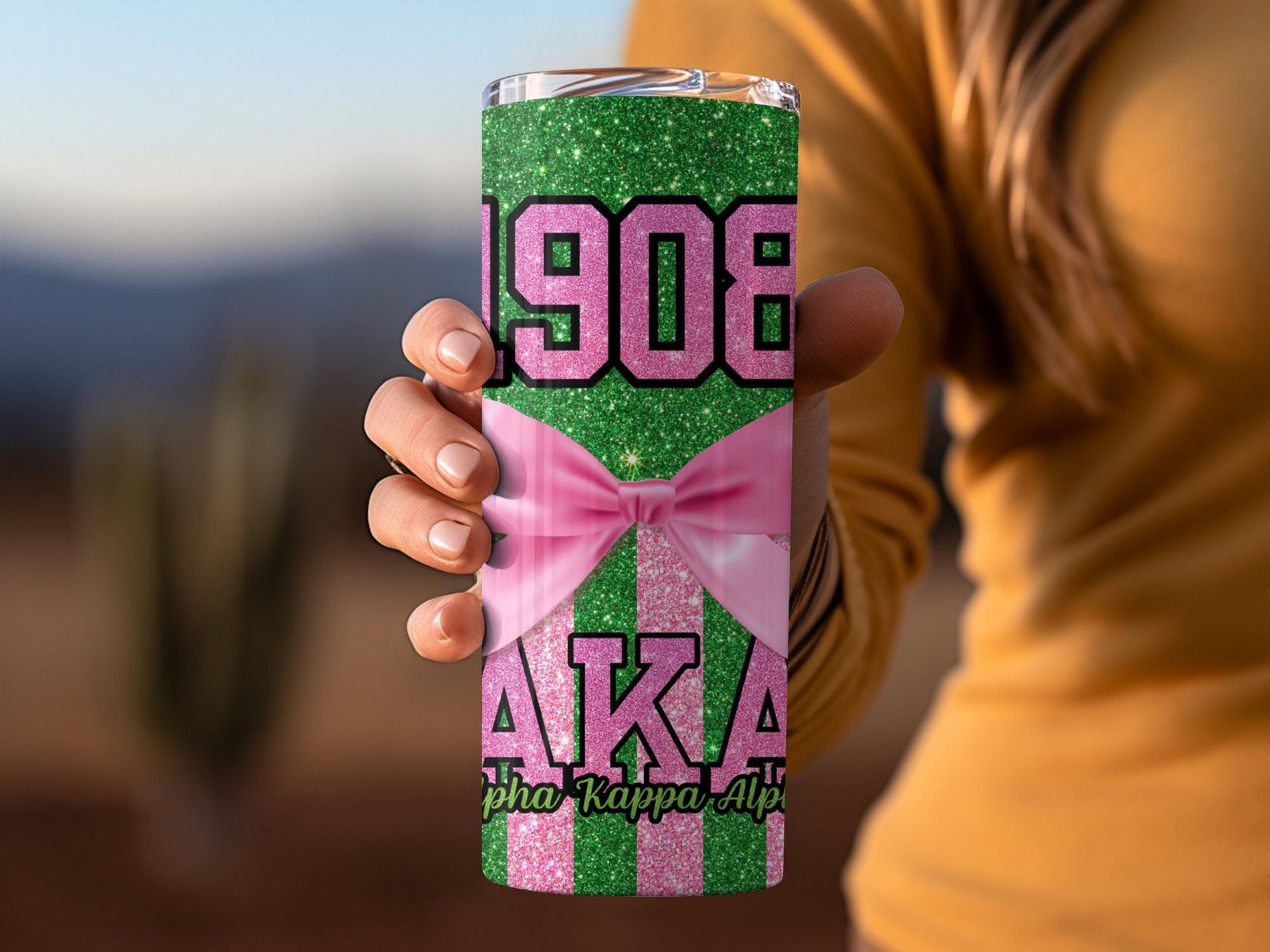 AKA Glitter Tumbler Wrap: Alpha Kappa Sorority, Straight & Tapered (PNG ...