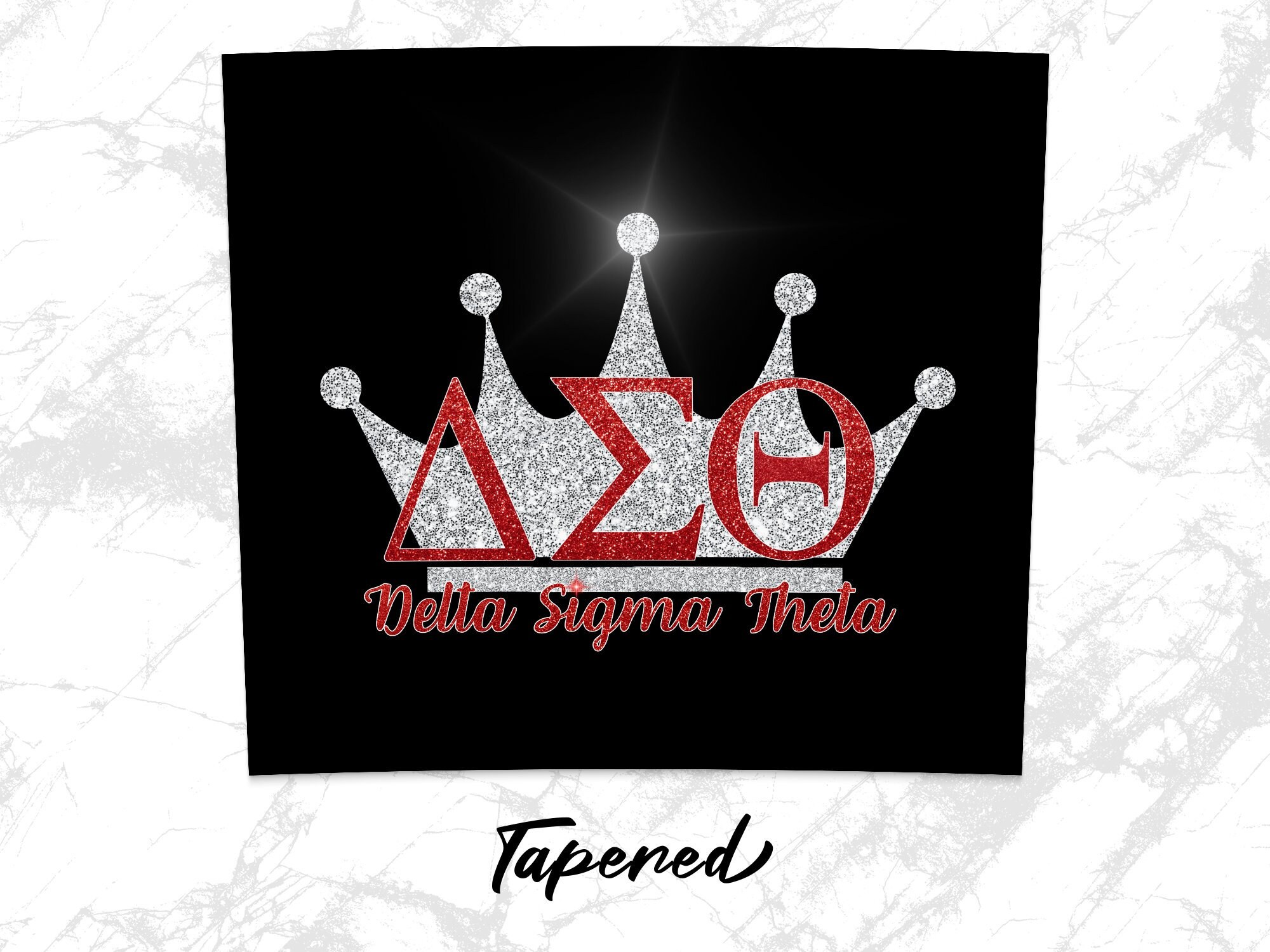 Delta Sigma Theta DST Sorority Glitter Crown Queen Tumbler Sublimation ...