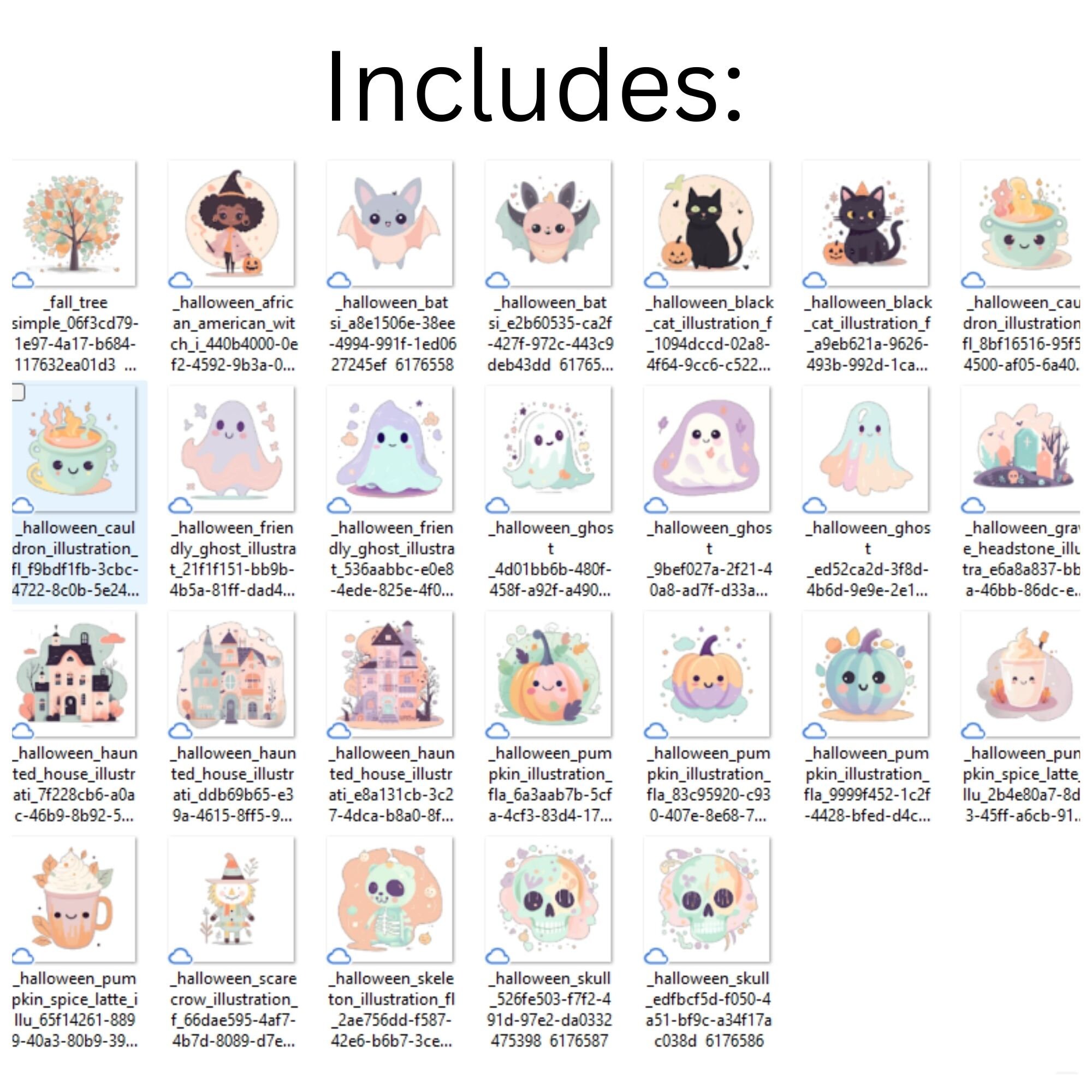 Kawaii Halloween Cute Pastel Candy Clip Art Bundle Happy - Etsy