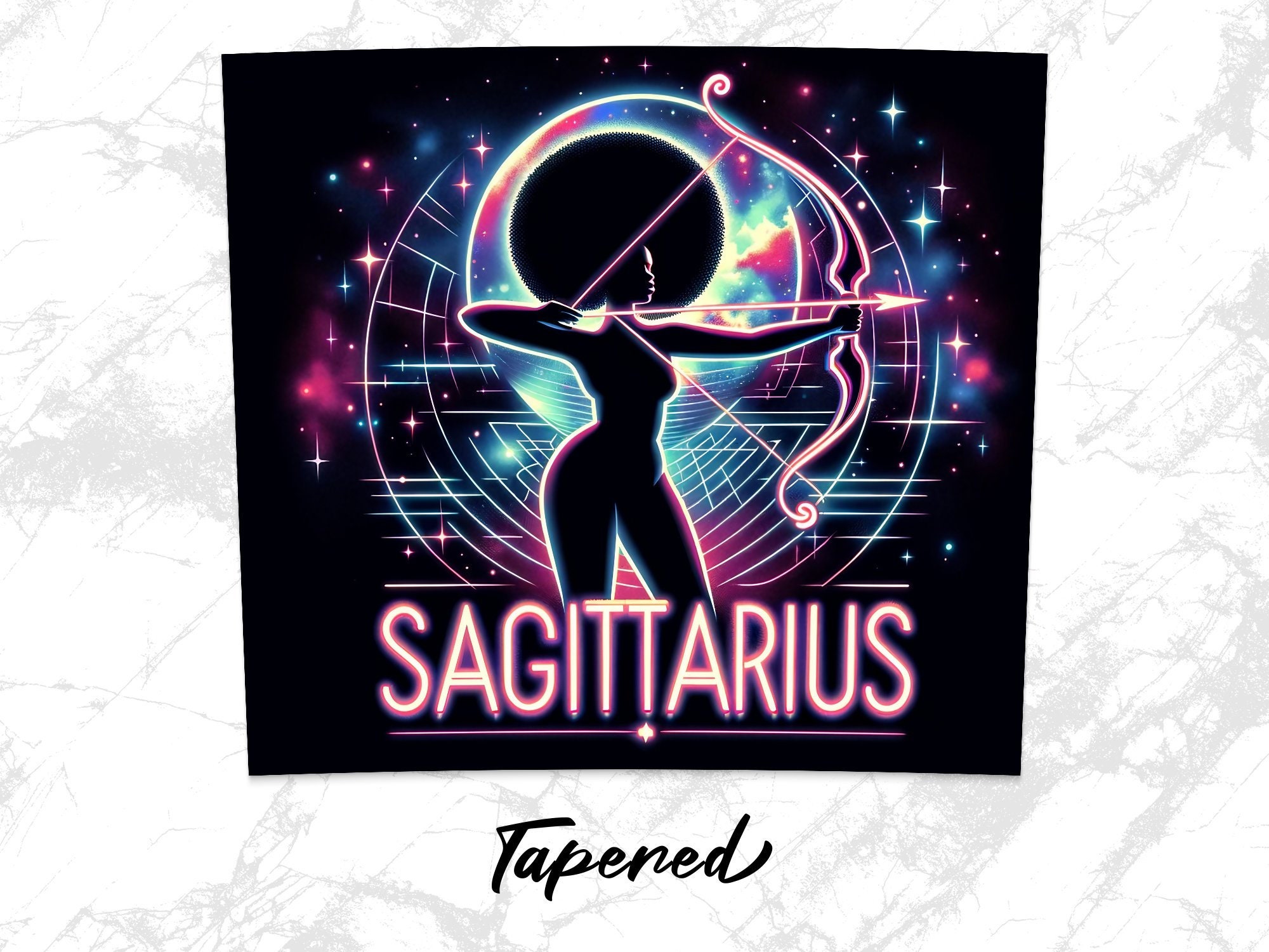 Sagittarius Zodiac Afro Futuristic Black Woman Celestial 20oz Skinny ...