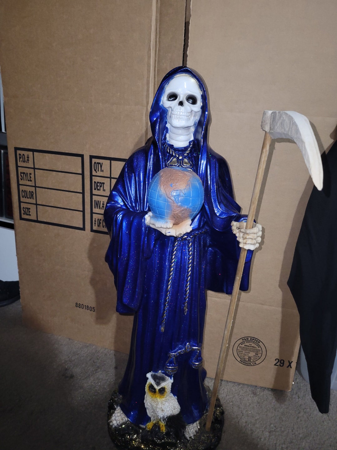 Santa Muerte 24 Inches Blue - Etsy