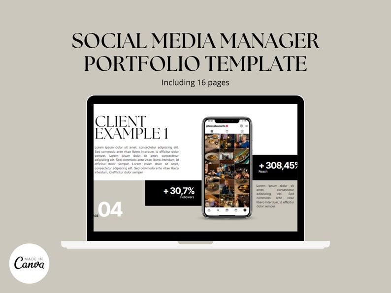 Portfolio Template | Social Media Manager Portfolio Template | Social ...