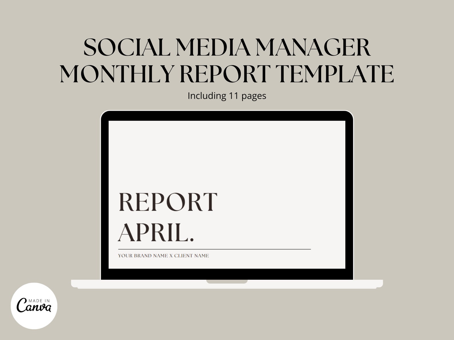 Social Media Report Template | Social Media Manager | Social Media ...