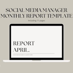 Social Media Report Template | Social Media Manager | Social Media ...