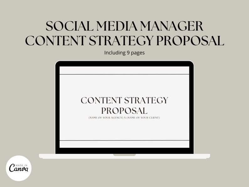Content Strategy Proposal | Social Media Audit | Social Media Manager ...