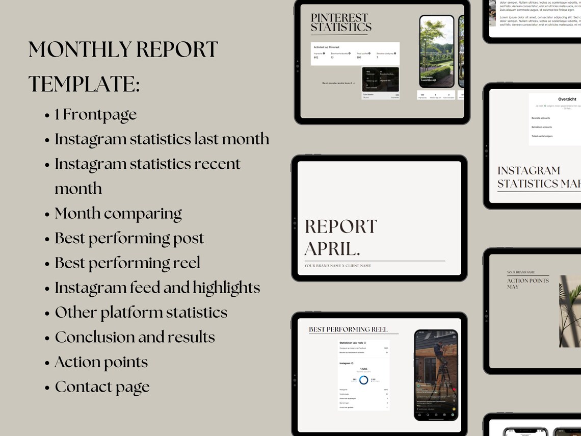 Social Media Report Template | Social Media Manager | Social Media ...