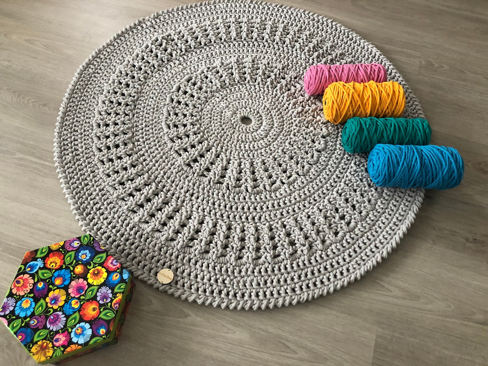 Crochet Rug/handmade Cotton Carpet/ Carpet for Living Room /floor Rugs ...