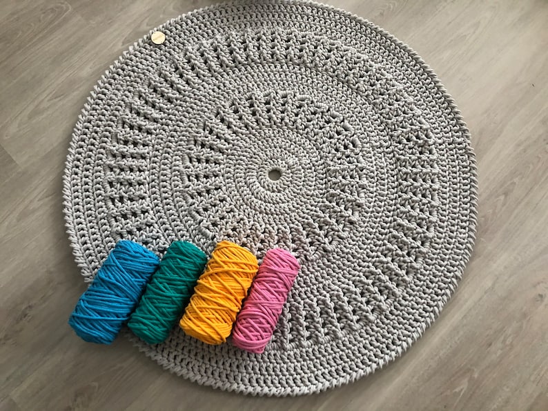 Crochet Rug/handmade Cotton Carpet/ Carpet for Living Room /floor Rugs ...