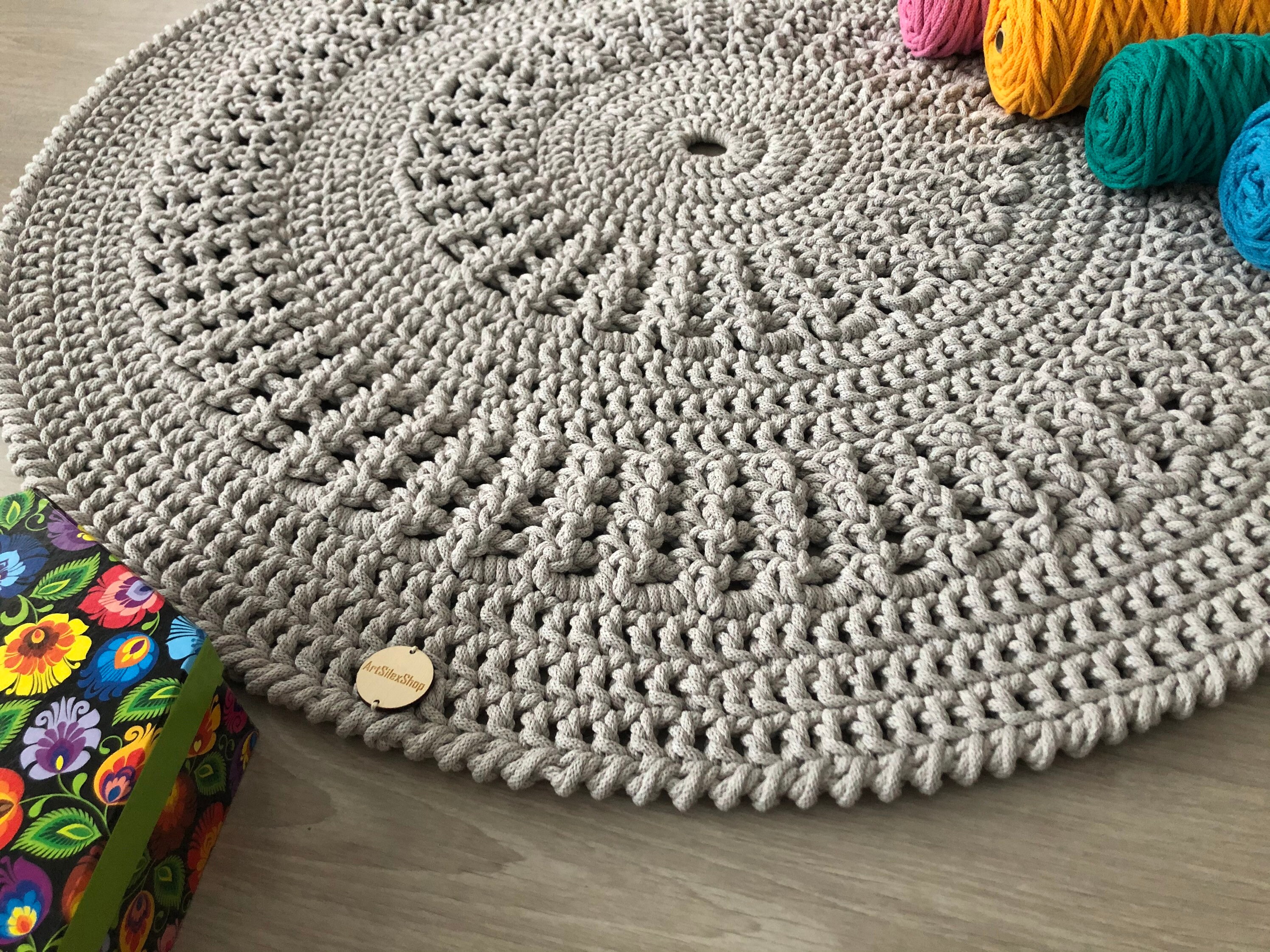 Crochet Rug/handmade Cotton Carpet/ Carpet for Living Room /floor Rugs ...