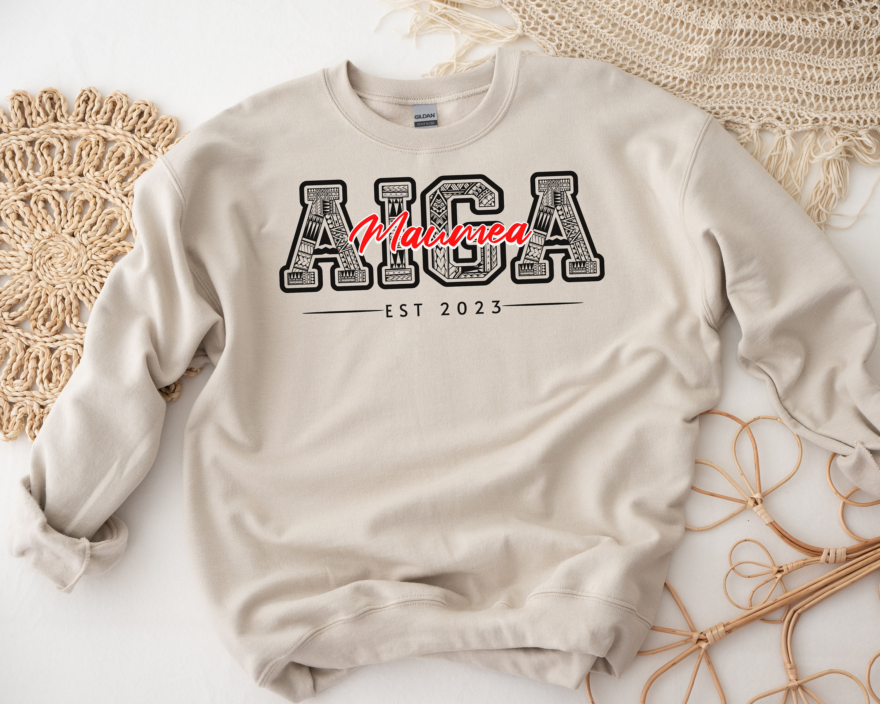 Samoa Aiga Name Sweatshirt Custom Polynesian Family Name Hoodie for ...