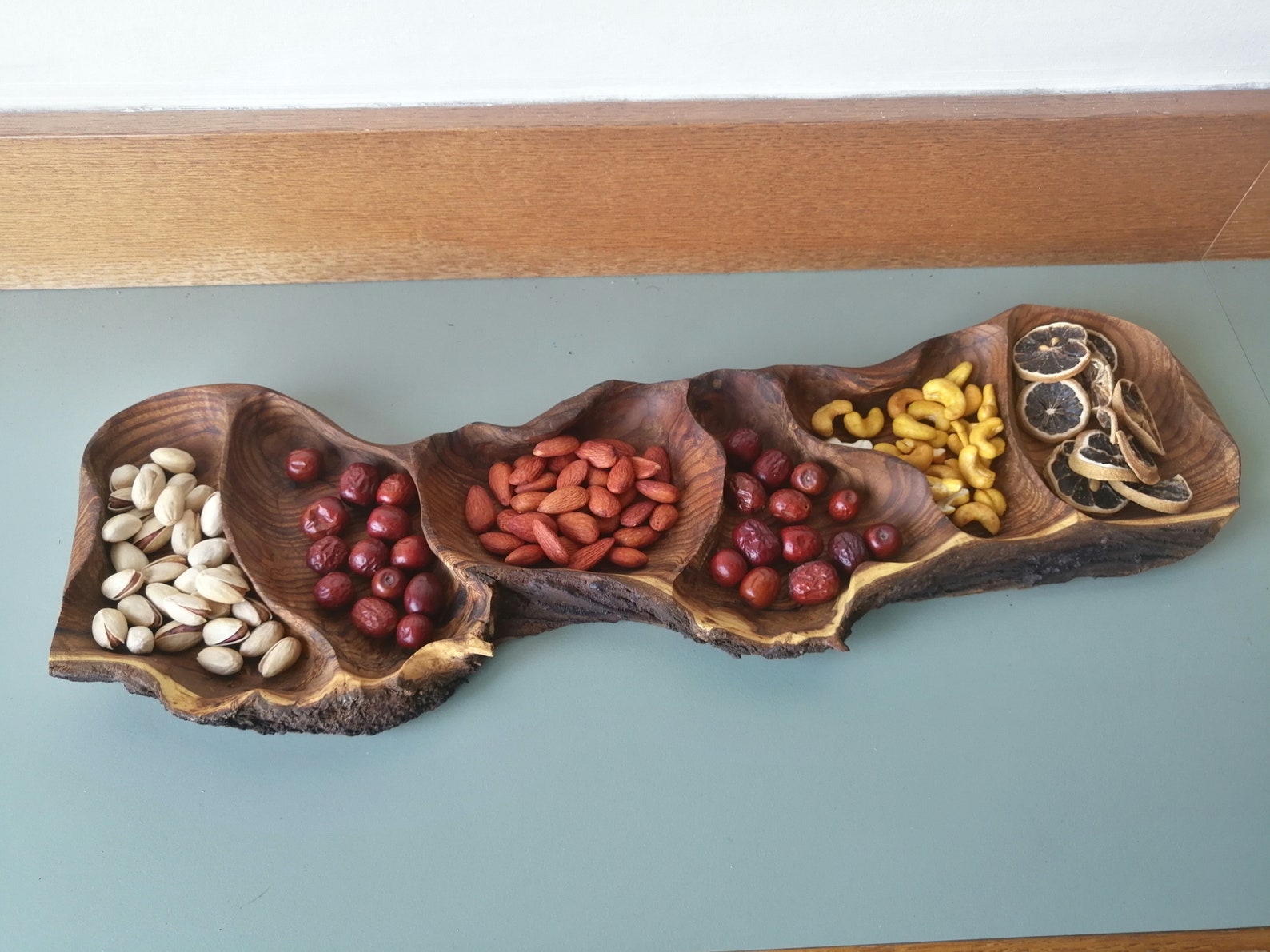 Handmade Wooden Tray, Home Décor Serving Tray, Olive Wood Handcrafted ...