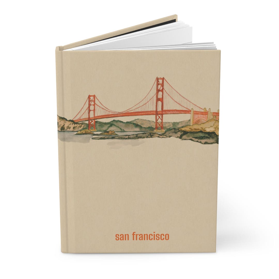 Golden Gate Bridge Journal – San Francisco Watercolor Art Notebook - Etsy