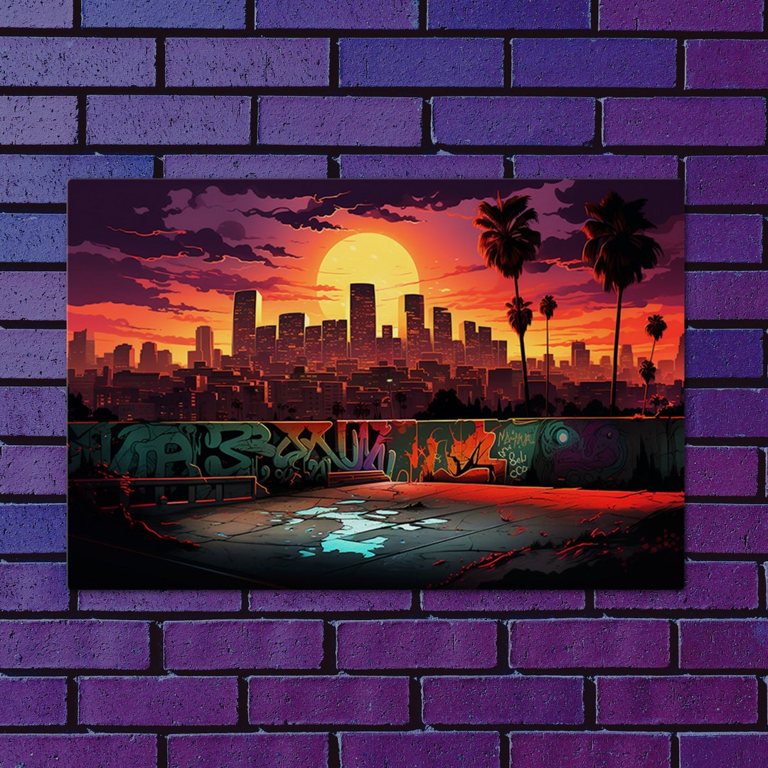Street Graffiti Art Gaming Prints Canvas Wall Art Urban Artwork Print ...