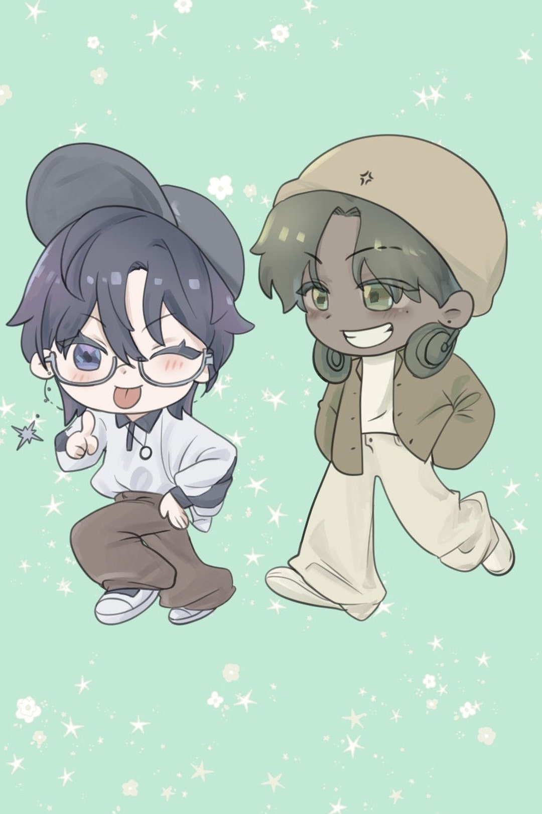 Commission: Custom Anime Chibi Style Character Digital Art Illustration ...