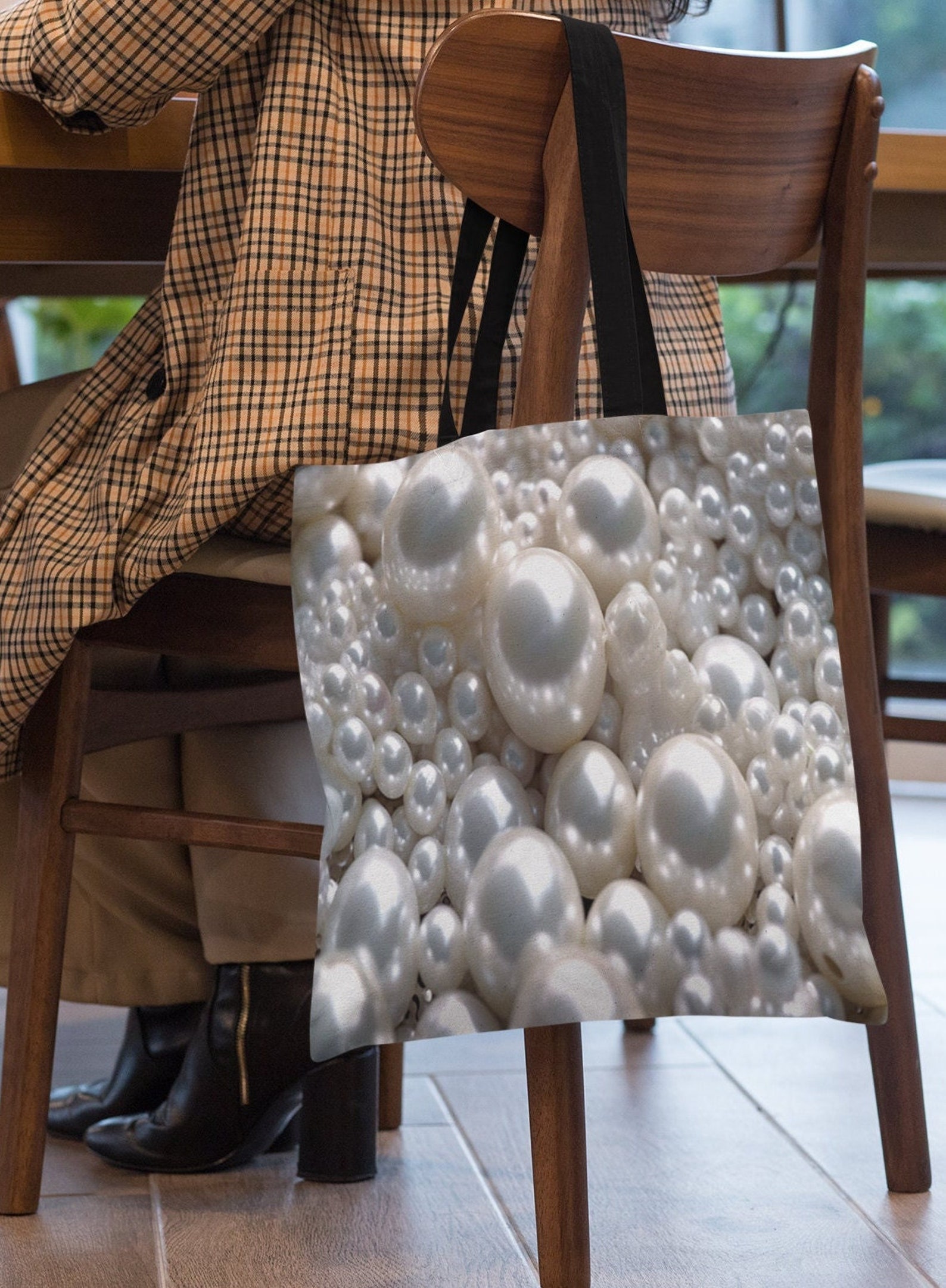 Pure White Pearls Tote Bag - Classic and Timeless | Radiant and Elegant ...