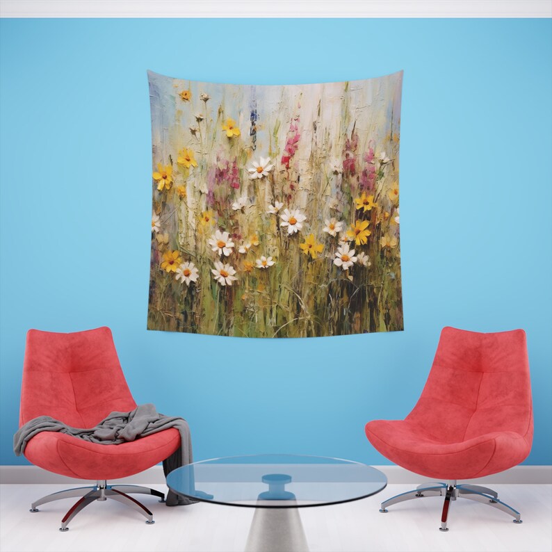Pastel Wildflower Parade Wall Decor | Floral Soft Tone Nature Bloom ...