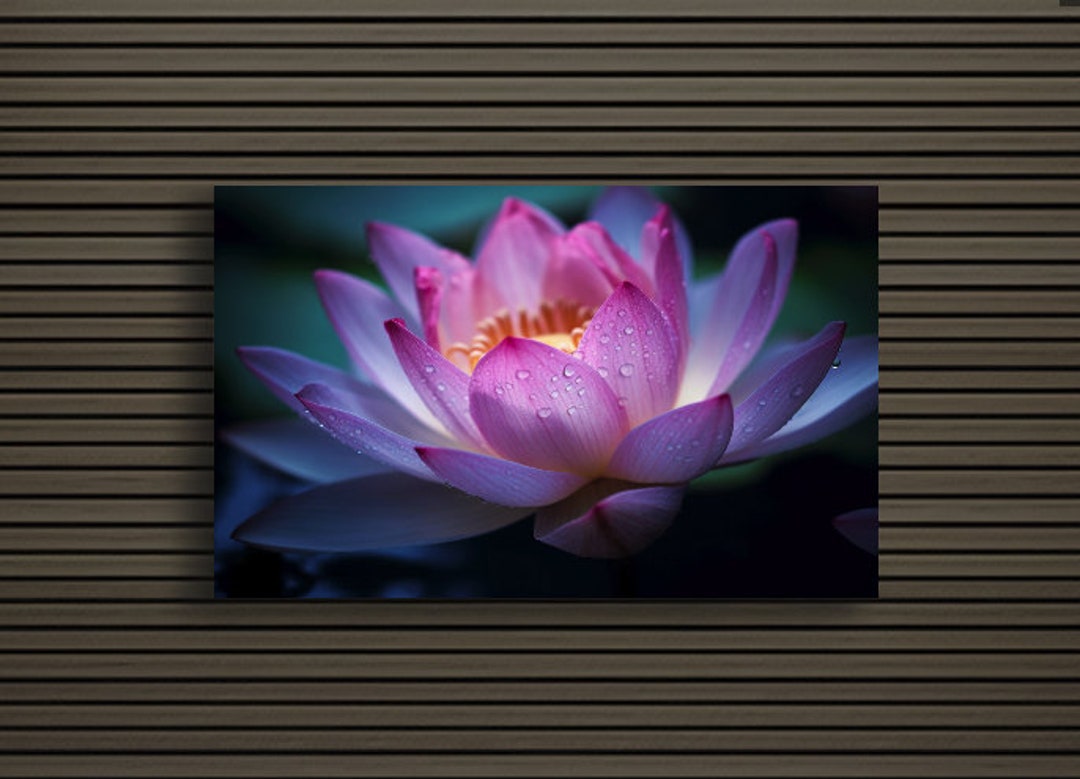 The Pink Lotus Magic Canvas Wall Art | Pure Floral Harmony Springtime ...