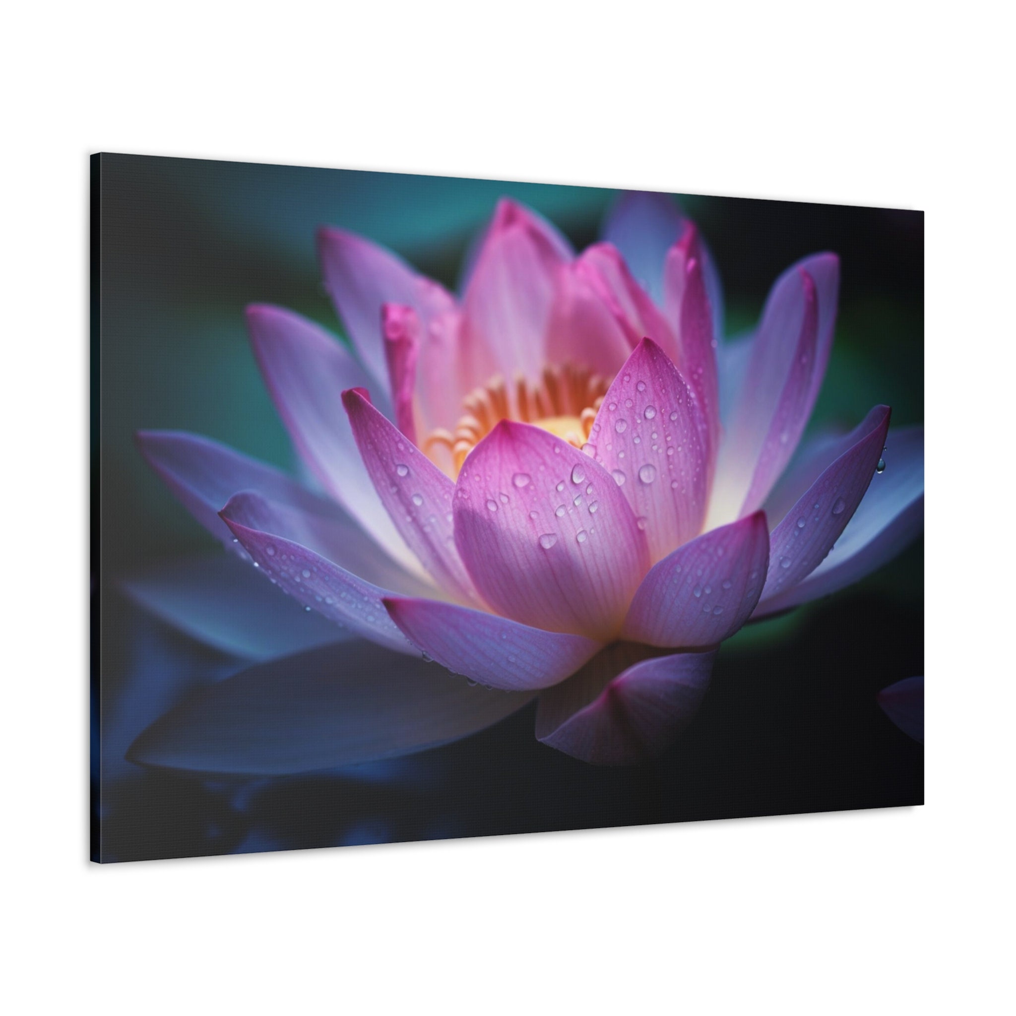 The Pink Lotus Magic Canvas Wall Art | Pure Floral Harmony Springtime ...