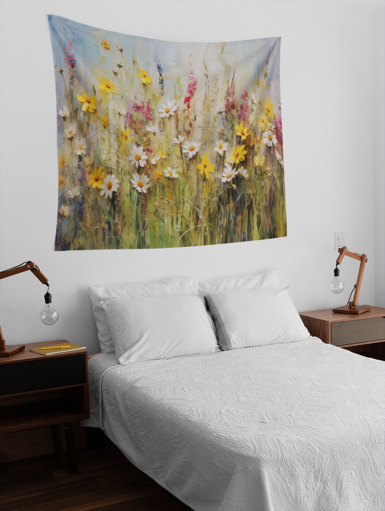 Pastel Wildflower Parade Wall Decor | Floral Soft Tone Nature Bloom ...