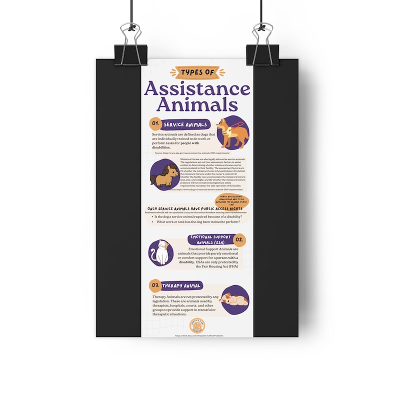 Types of Assistance Animals - Etsy