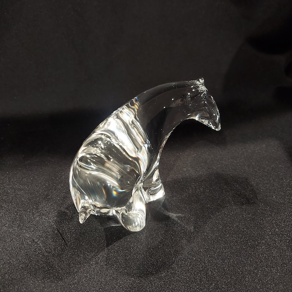 Glass Polar Bear Sculpture - Etsy