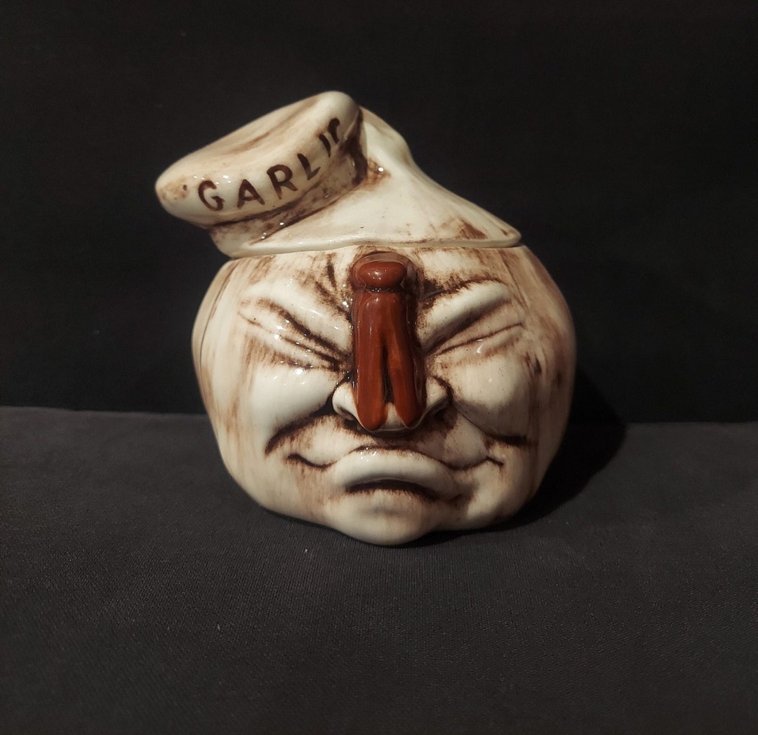Vintage Anthropomorphic Stinky Face Mr. Garlic Jar Container - Etsy