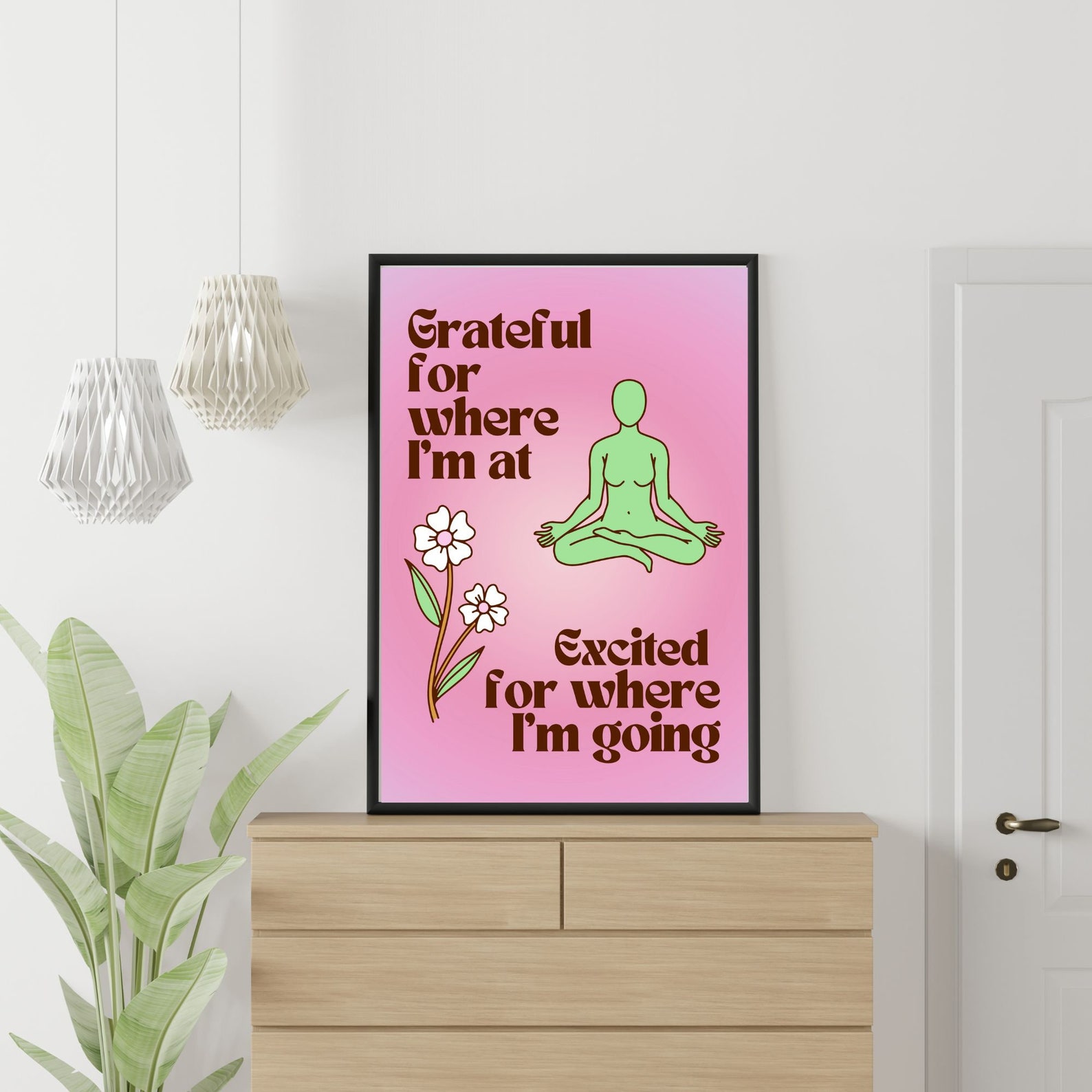 Gratitude Digital Download Poster Print, Aura Gradient Digital Art ...