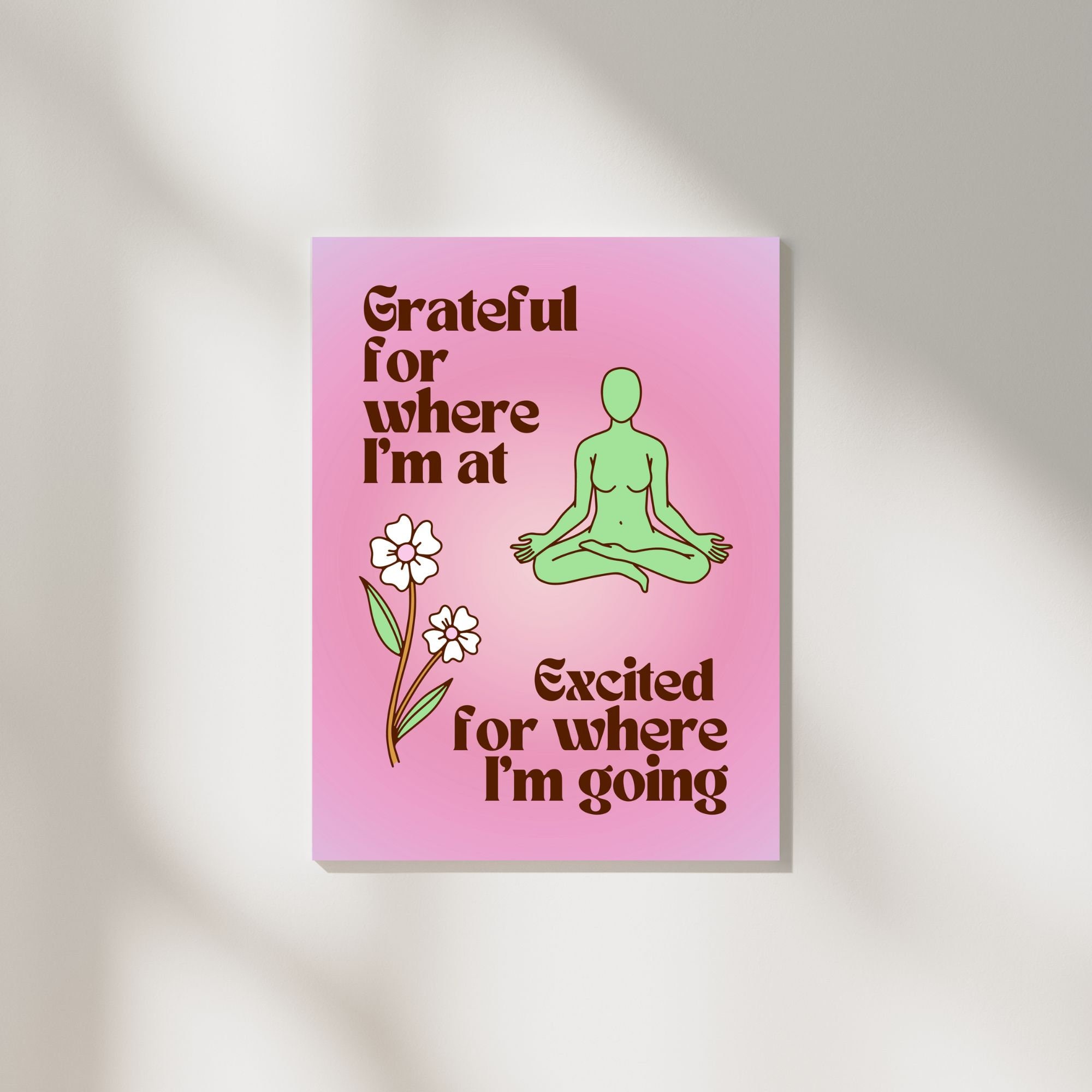 Gratitude Digital Download Poster Print, Aura Gradient Digital Art ...