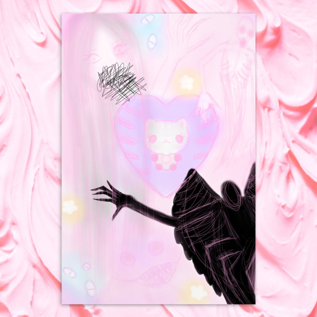 Dreamcore Mini Art Print 4x6in Weirdcore Creepy Art - Etsy