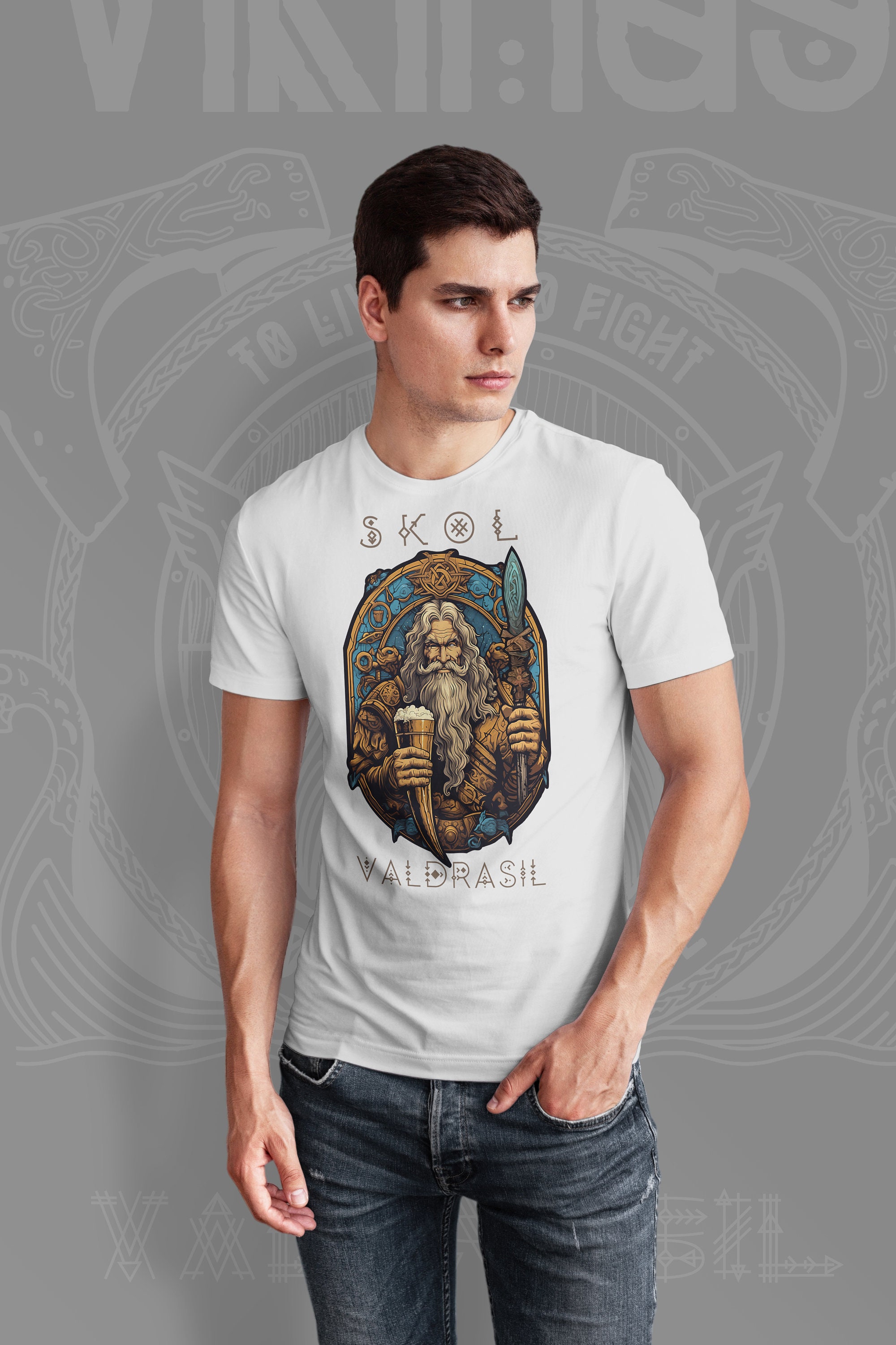 Odin's Mead Horn - Original Viking Norse T-shirt - Etsy
