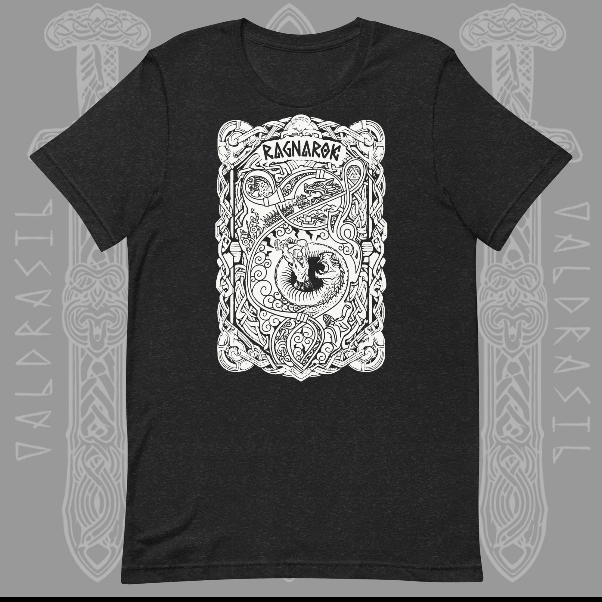 Ragnarok White Ink Version 2 Viking Norse T-shirt - Etsy