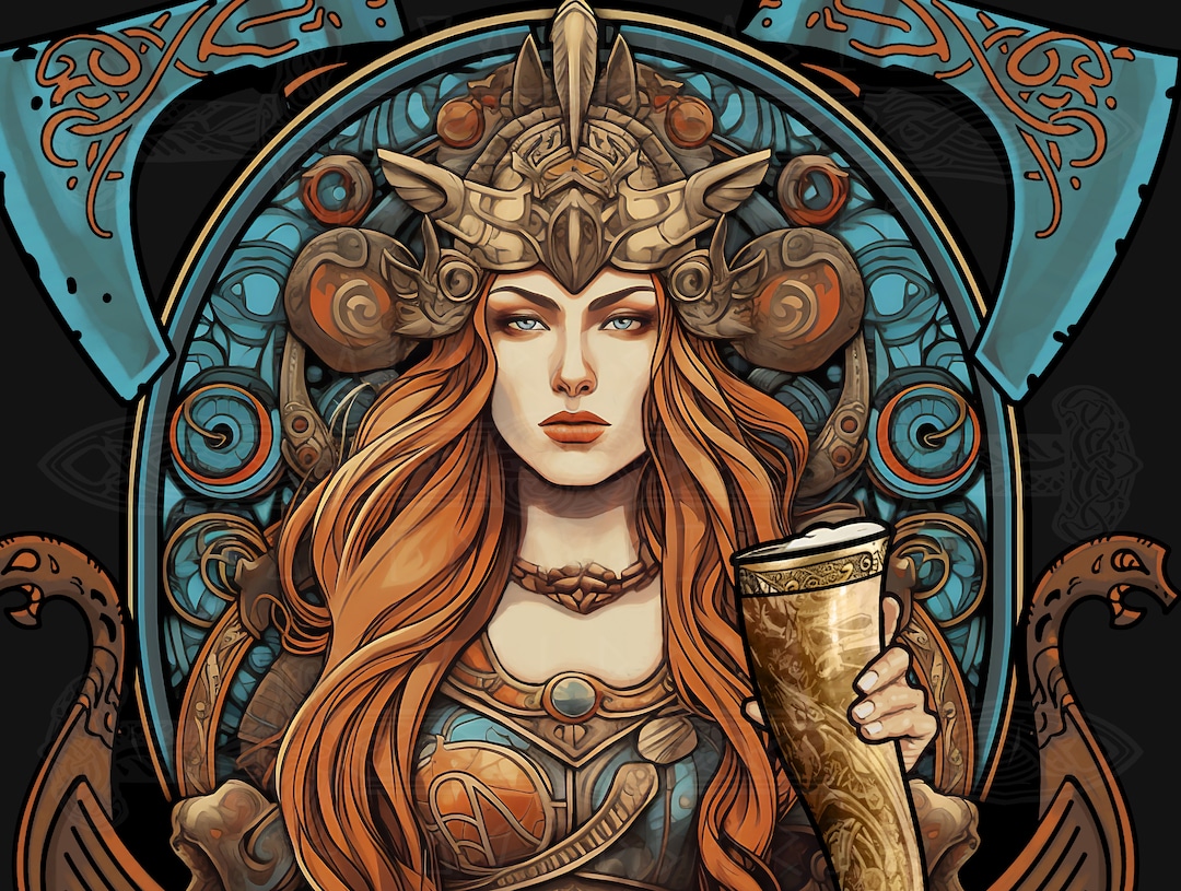 Poster Valkyrie Skol Viking Art Norse Artwork Knotwork - Etsy