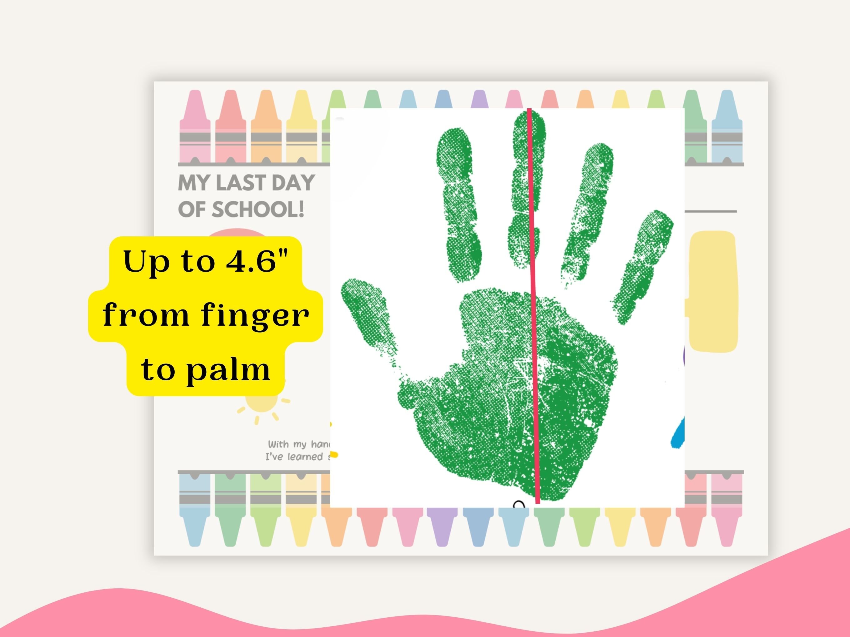 Last Day of School Sign Handprint Art 2025, DIY Printable Handprint Art ...