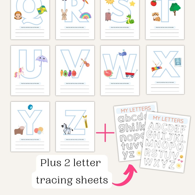 Alphabet Printable Worksheets Letter Tracing, Preschool Morning Menu ...