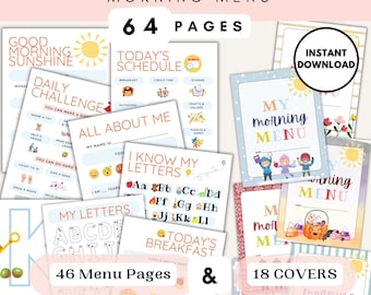 PRESCHOOL Morning Menu, Homeschool Morning Menu, Morning Menu ...