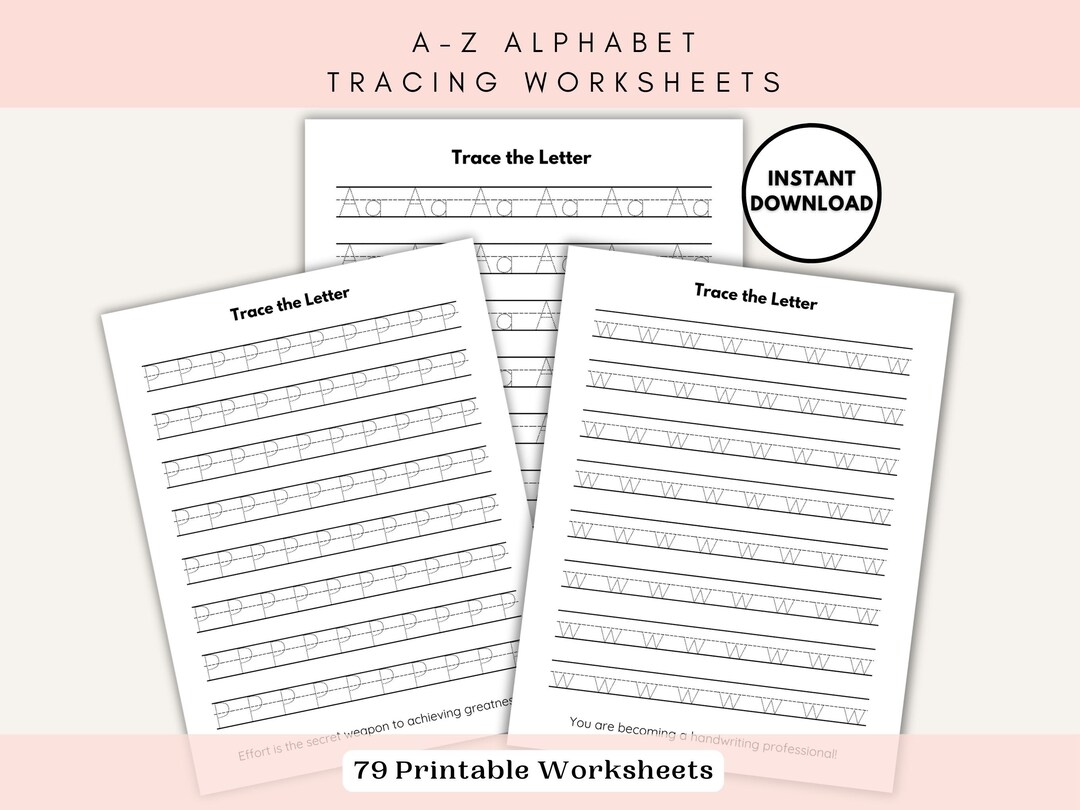 A-Z Alphabet Worksheets Bundle | Printable Uppercase and Lowercase ...