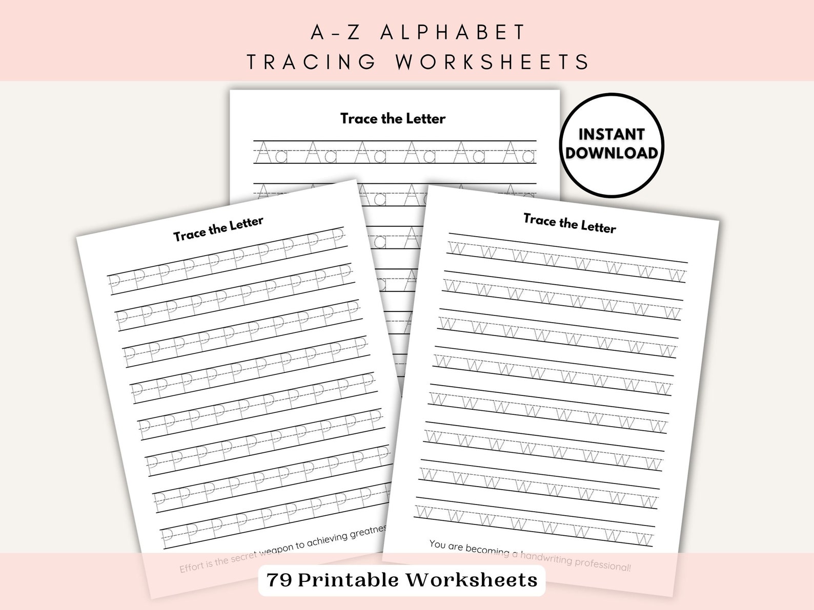 A-Z Alphabet Worksheets Bundle | Printable Uppercase and Lowercase ...