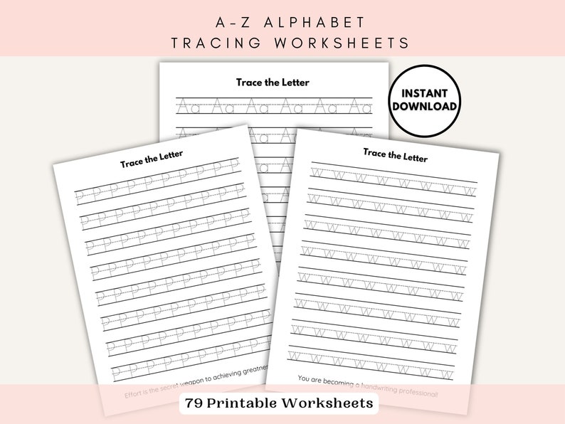 A-Z Alphabet Worksheets Bundle | Printable Uppercase and Lowercase ...
