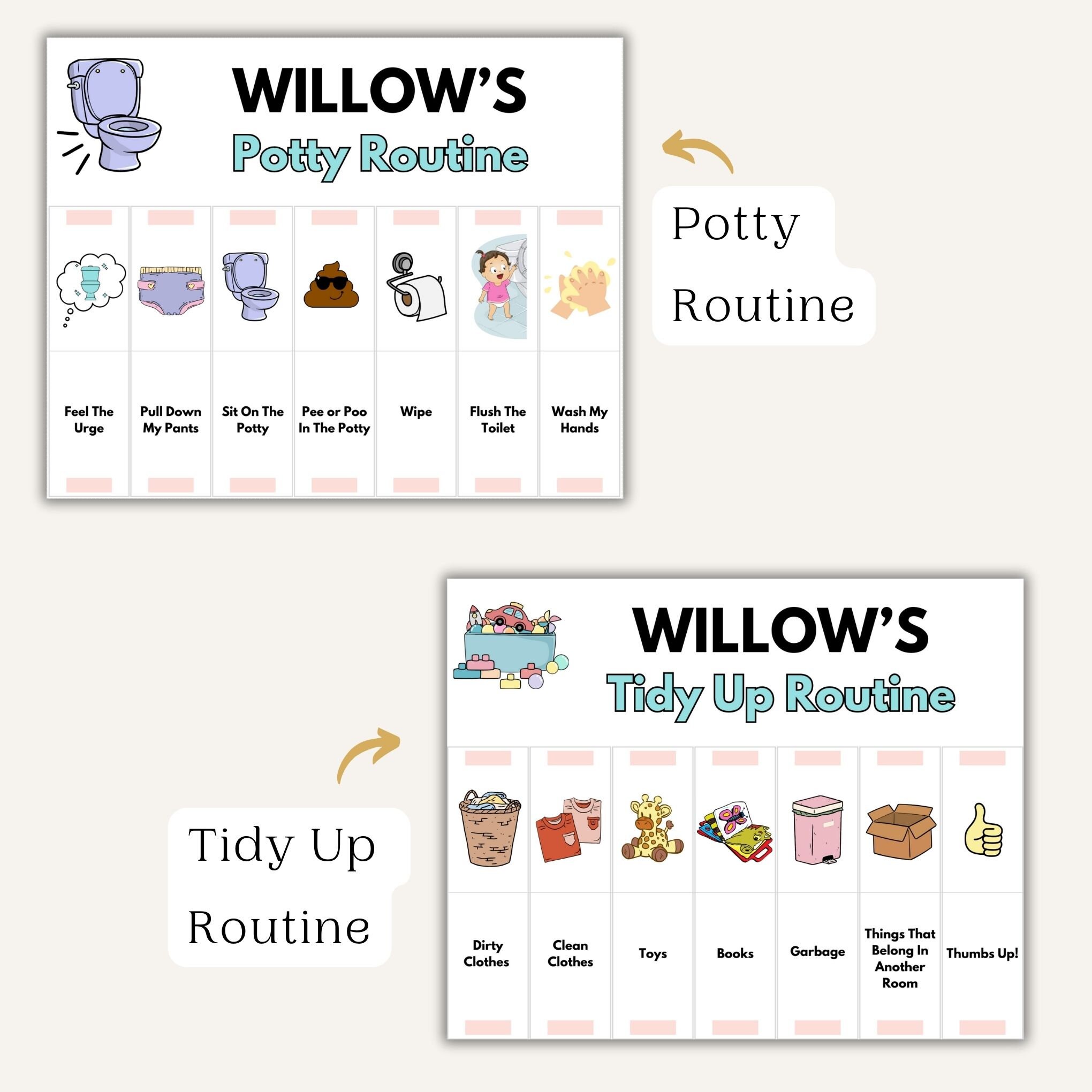Daily Routine Flip Chart Bundle Morning Routine Chart, After School ...