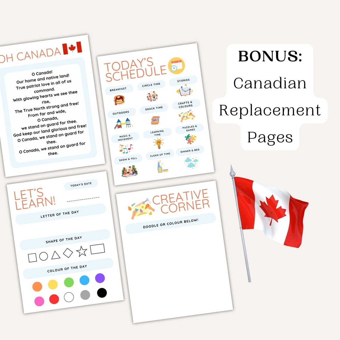 Preschool Morning Menu Printable, Homeschool Preschool, Preschool ...