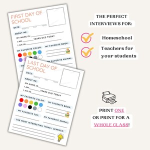 First Day of School & Last Day of School Interview, Preschool Morning ...