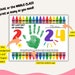 Last Day of School Sign Handprint Art 2024, DIY Printable Handprint Art ...