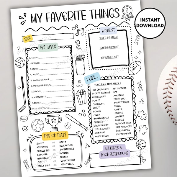 My Favorite Sports Teams - Etsy