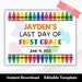 Last Day of First Grade School Sign, Editable Canva Template 1st Grade ...