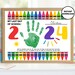 Last Day of School Sign Handprint Art 2024, DIY Printable Handprint Art ...