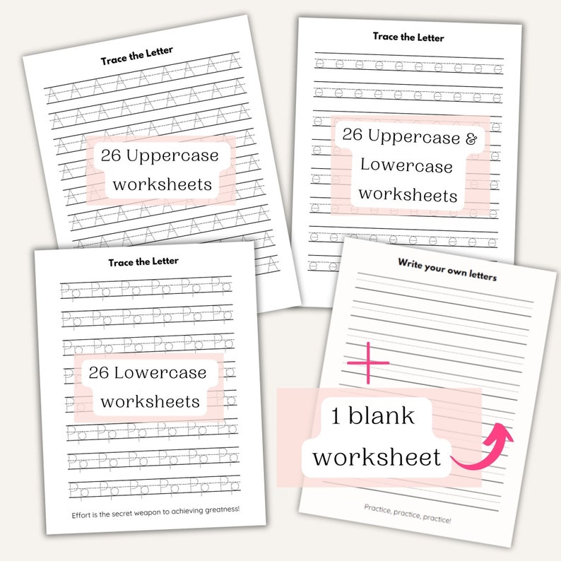 A-Z Alphabet Worksheets Bundle | Printable Uppercase and Lowercase ...