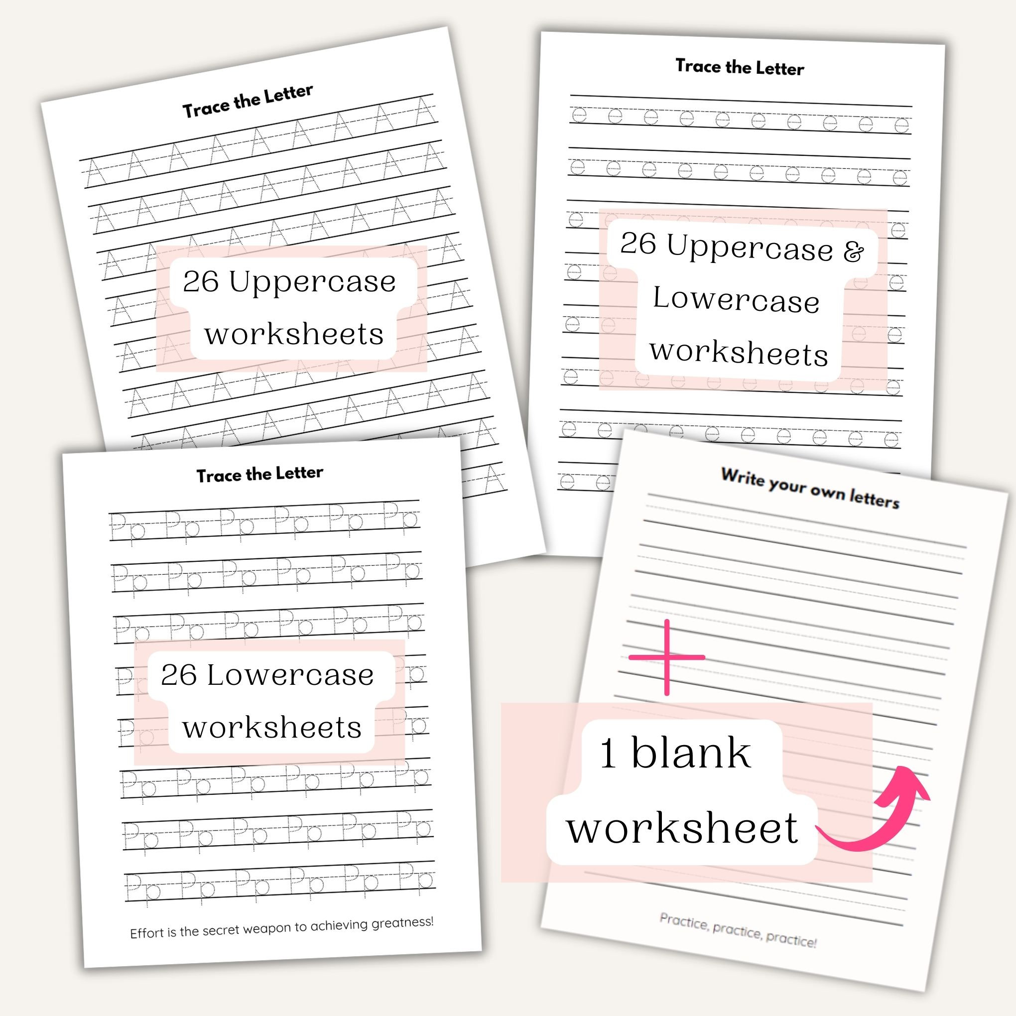 A-Z Alphabet Worksheets Bundle | Printable Uppercase and Lowercase ...