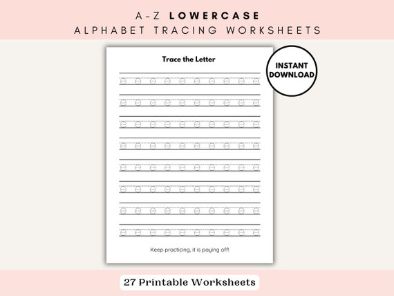 Printable Handwriting Worksheets A Z A Z Alphabet Handwriting Practice