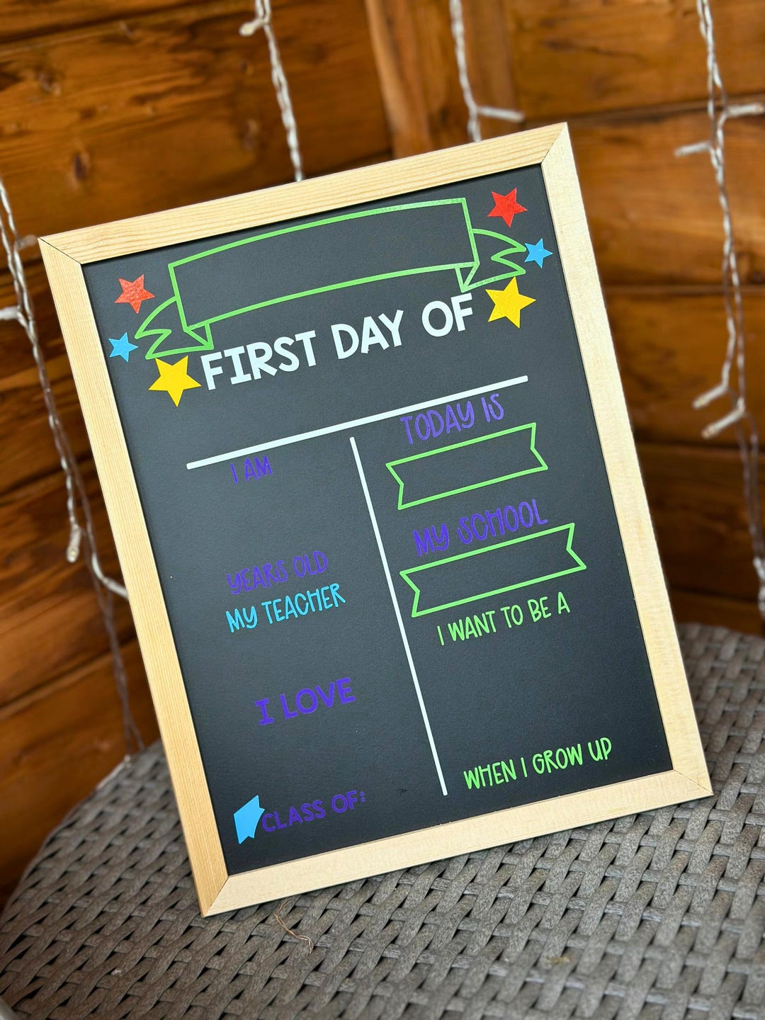 First Day Chalkboard - First Day of School - Nursery - Starting School ...